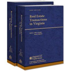 Real Estate Transactions in Virginia – Virginia Continuing Legal Education